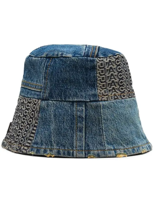 Marc Jacobs Patchwork Denim Bucket Hat In Blue - 50% Off  display picture 3