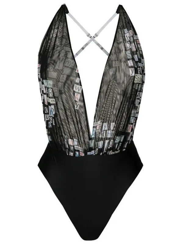 AMIR SLAMA Text-print Bodysuit