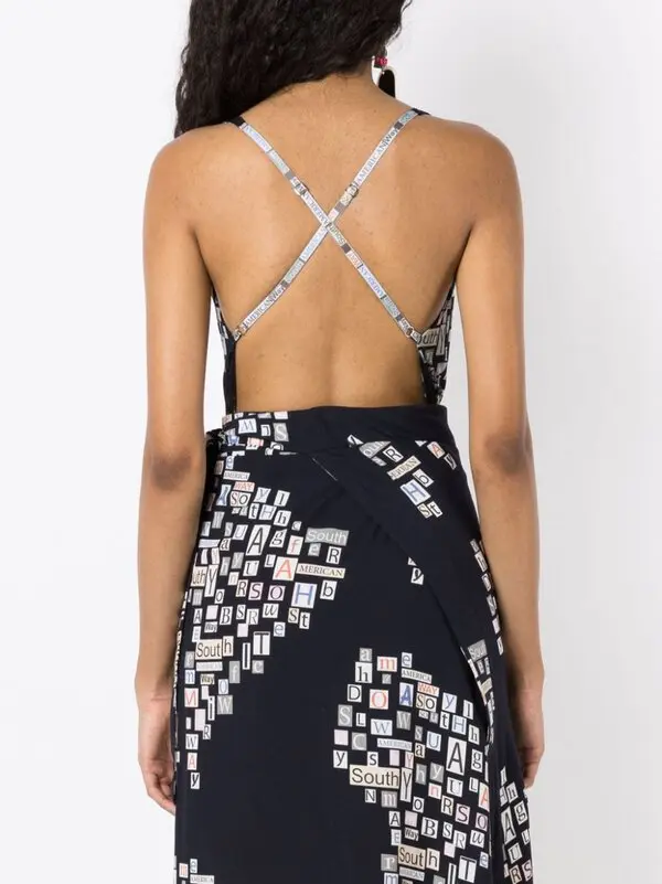 AMIR SLAMA Text-print Bodysuit
