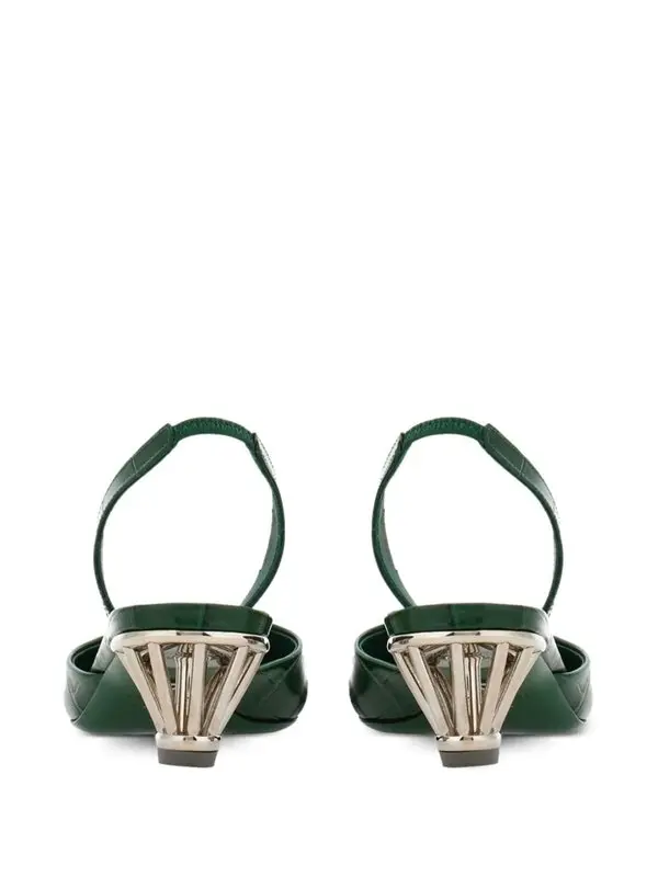 FERRAGAMO 40mm Cage-heel Slingback Pumps