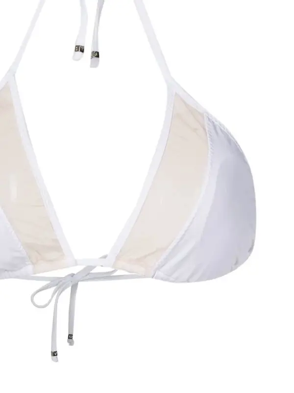 AMIR SLAMA Sheer-panels Triangle Bikini - White