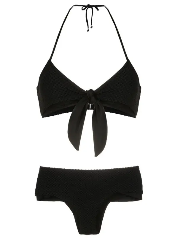 AMIR SLAMA Bow-embellished Bikini - Black