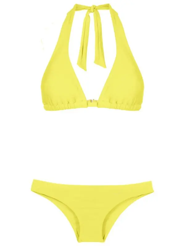 AMIR SLAMA Halterneck Triangle Bikini - Yellow