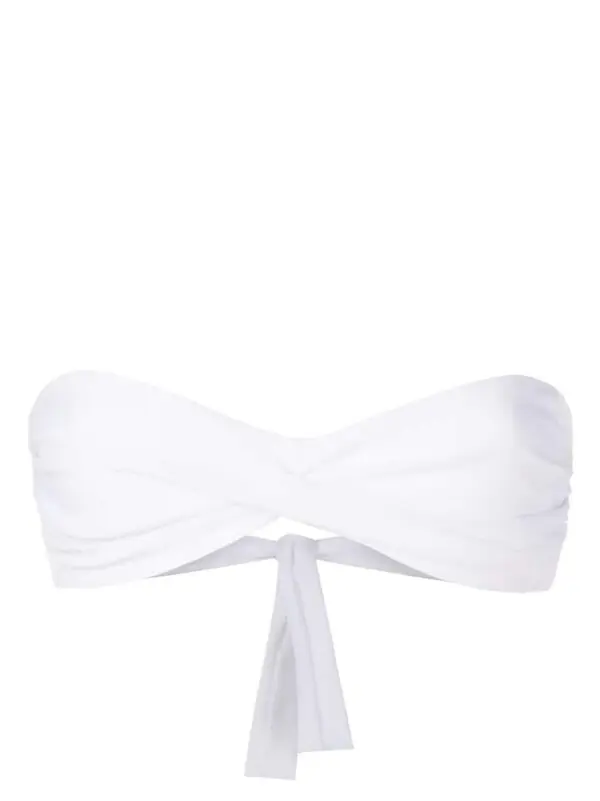 AMIR SLAMA Twist-detail Bikini Top - White
