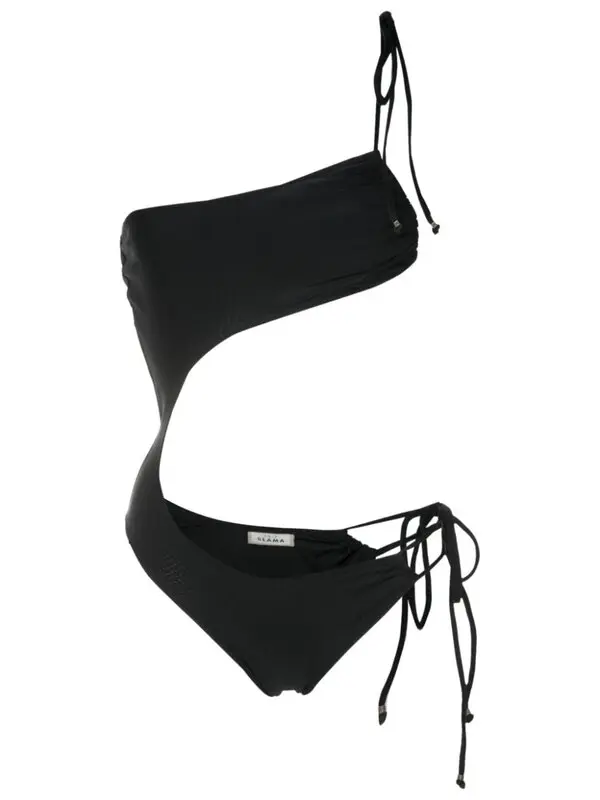 AMIR SLAMA Asymmetric One-piece Swimsuit - Black