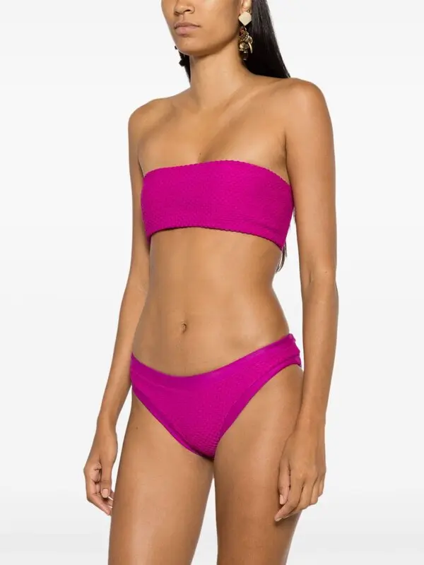 AMIR SLAMA Textured Bandeau Bikini Set
