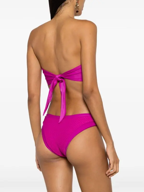 AMIR SLAMA Textured Bandeau Bikini Set