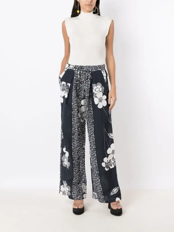 AMIR SLAMA Floral-print Trousers