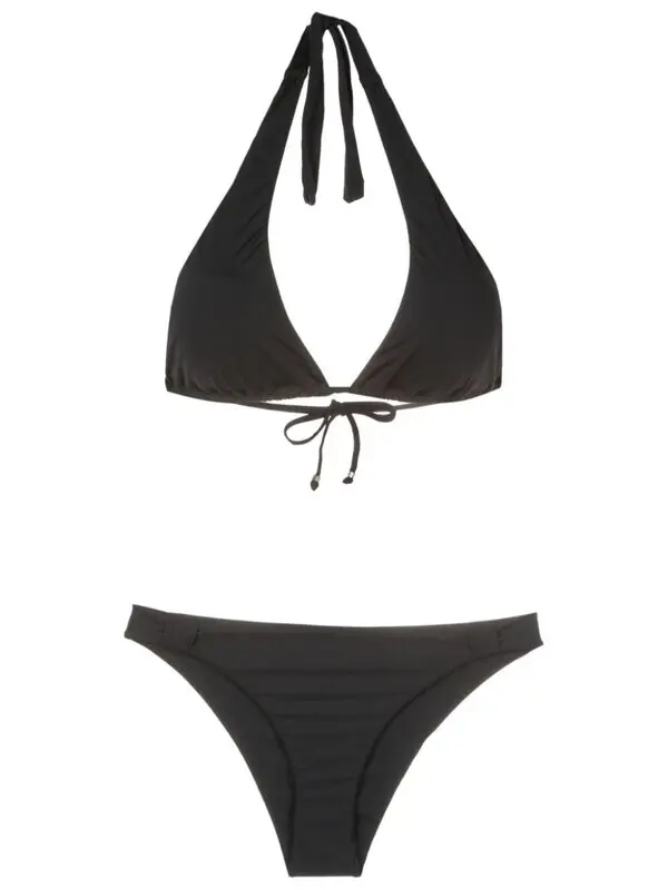 AMIR SLAMA Halterneck Triangle Bikini - Black