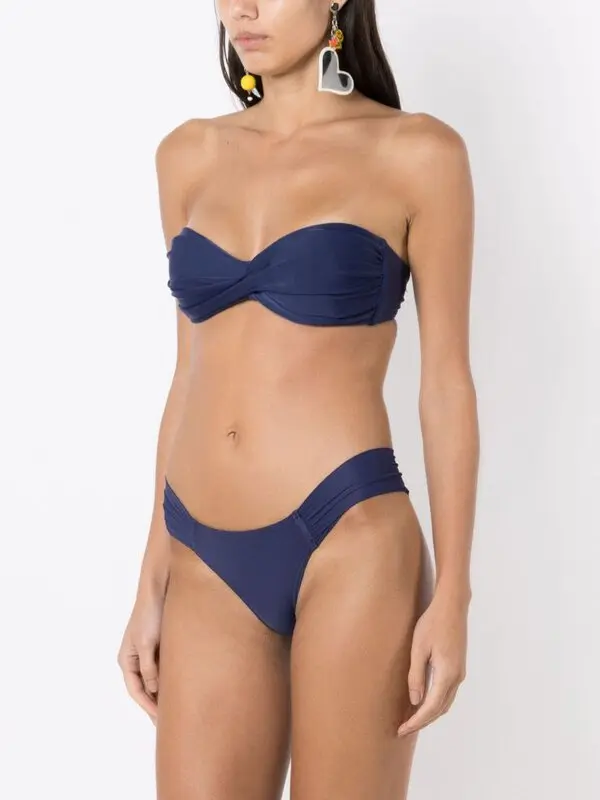 AMIR SLAMA Gathered Bikini Bottom - Blue