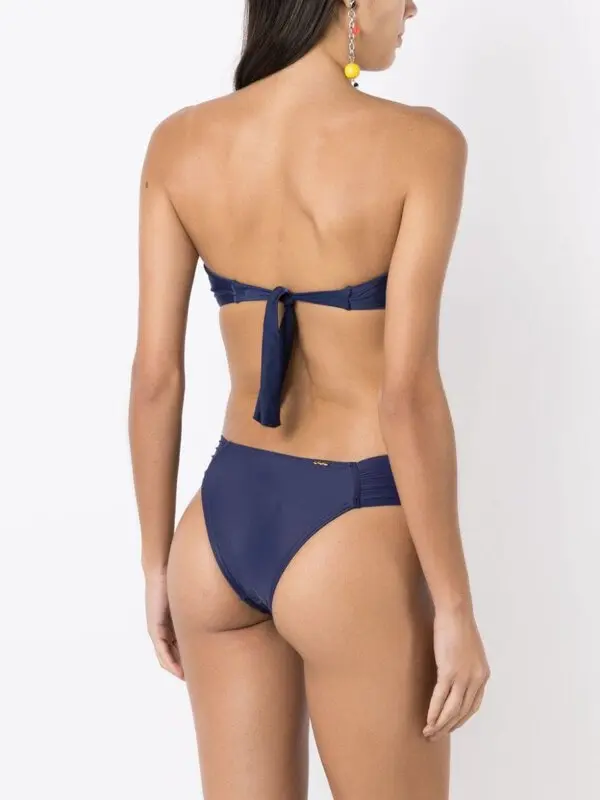 AMIR SLAMA Gathered Bikini Bottom - Blue