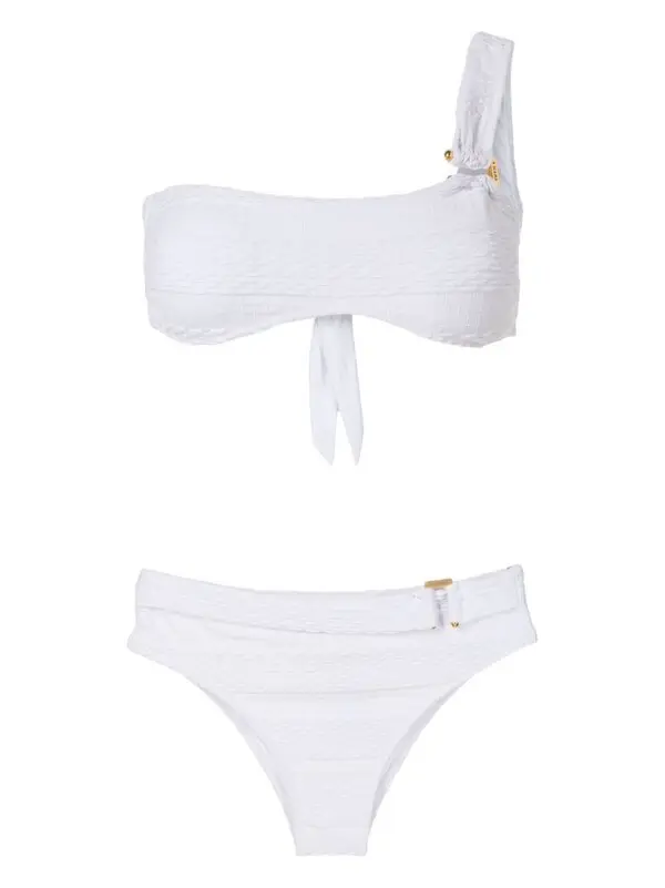 AMIR SLAMA One-shoulder High-waisted Bikini - White
