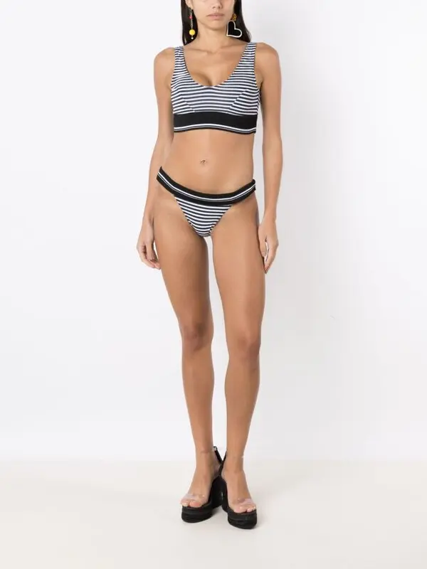 AMIR SLAMA Striped Scoop-neck Bikini