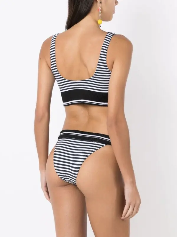 AMIR SLAMA Striped Scoop-neck Bikini