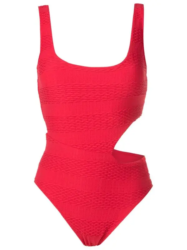 AMIR SLAMA Hardware-detail Cut-out One-piece Swimsuit - Red