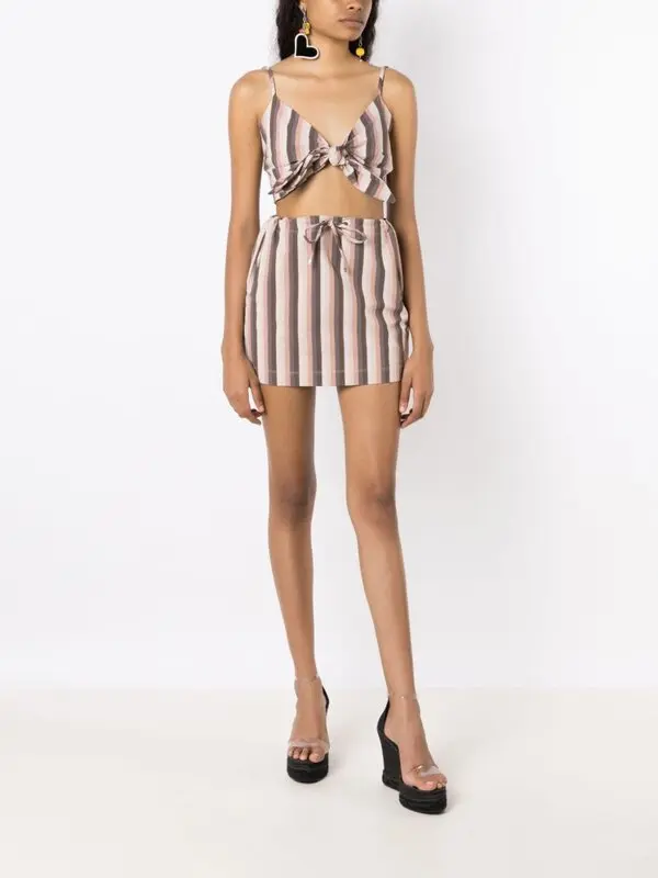 AMIR SLAMA Striped Miniskirt