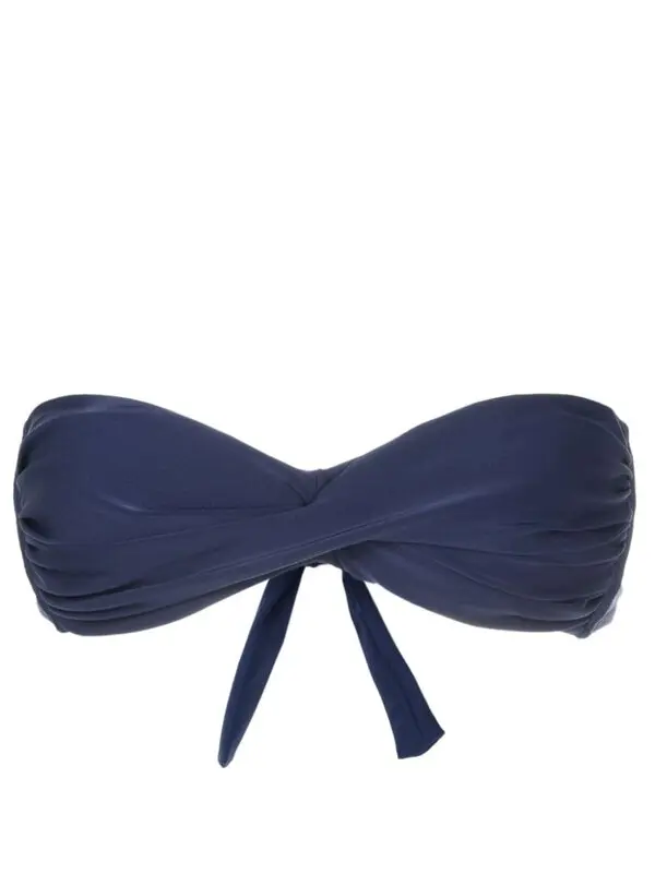 AMIR SLAMA Twist-detail Bikini Top - Blue