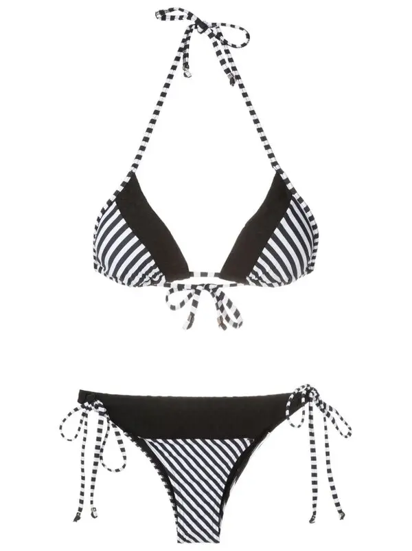 AMIR SLAMA Striped Triangle Bikini