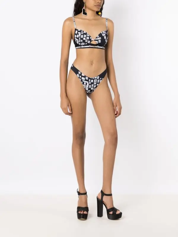 AMIR SLAMA Text-print Bikini