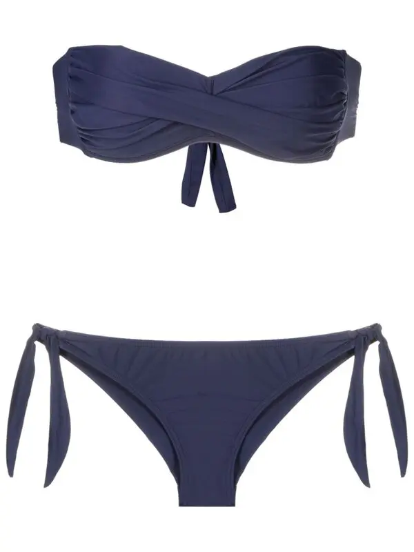 AMIR SLAMA Twisted Bandeau Bikini - Blue