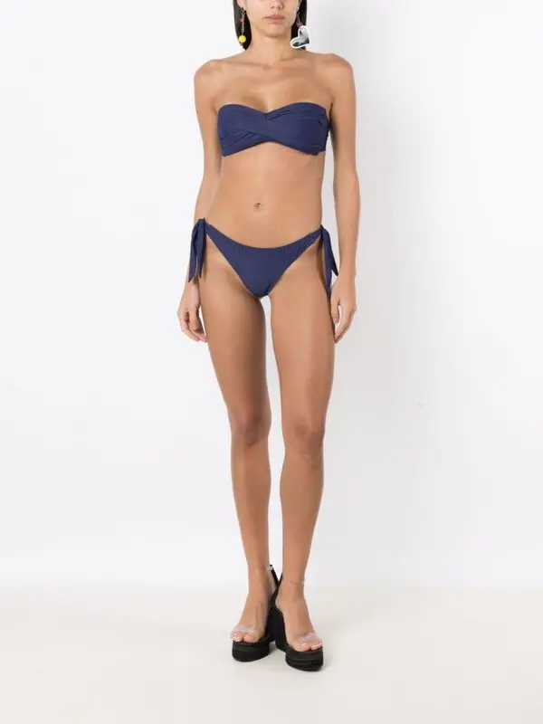 AMIR SLAMA Twisted Bandeau Bikini - Blue