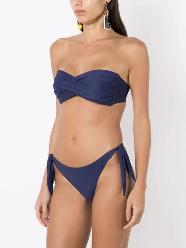 AMIR SLAMA Twisted Bandeau Bikini - Blue