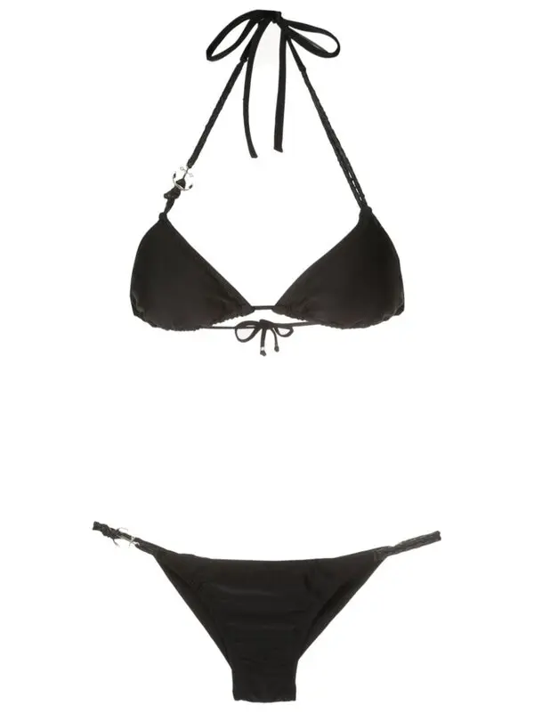 AMIR SLAMA Anchor-detail Triangle Bikini - Black