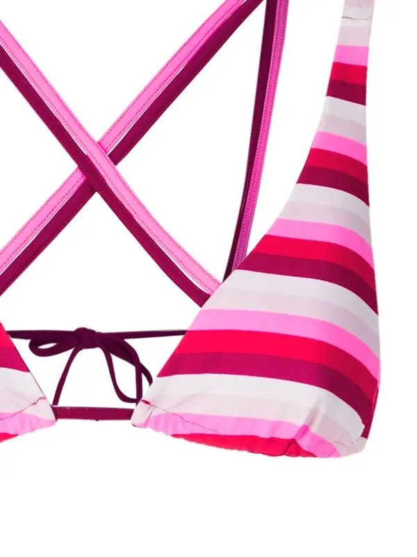 AMIR SLAMA Stripe-print Bikini Set