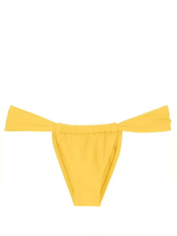 AMIR SLAMA Gathered Low-waisted Bikini Bottom - Yellow