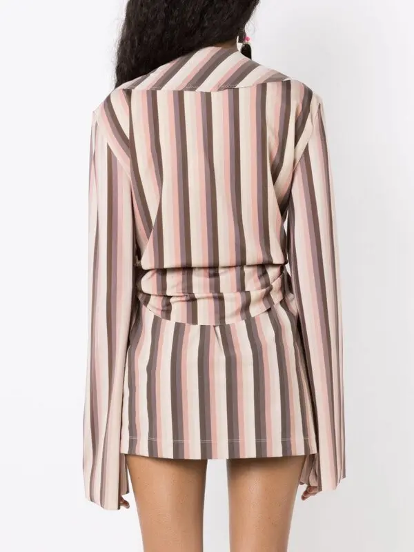 AMIR SLAMA Striped Crop Top