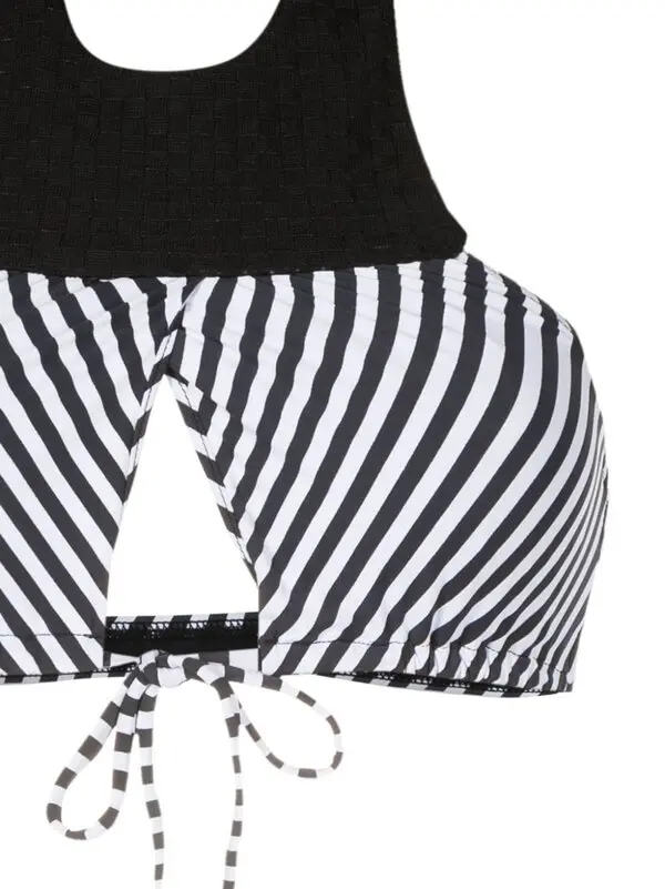 AMIR SLAMA Striped Halterneck Bikini