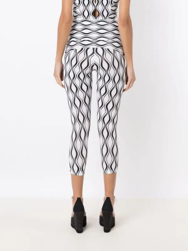 AMIR SLAMA Graphic-print Cropped Leggings