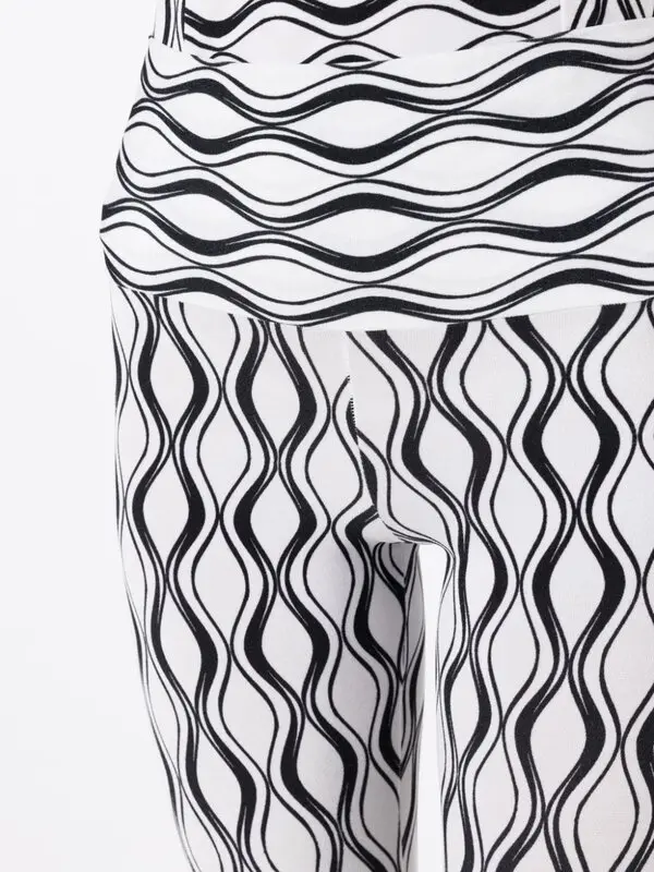 AMIR SLAMA Graphic-print Cropped Leggings
