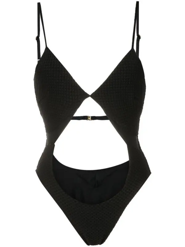 AMIR SLAMA Cut-out One-piece Swimsuit - Black