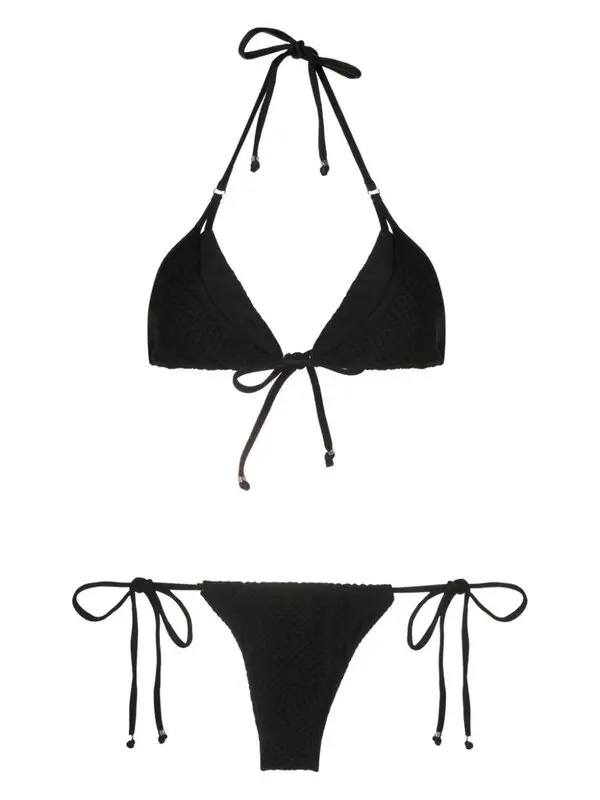 AMIR SLAMA Halterneck Triangle Bikini - Black