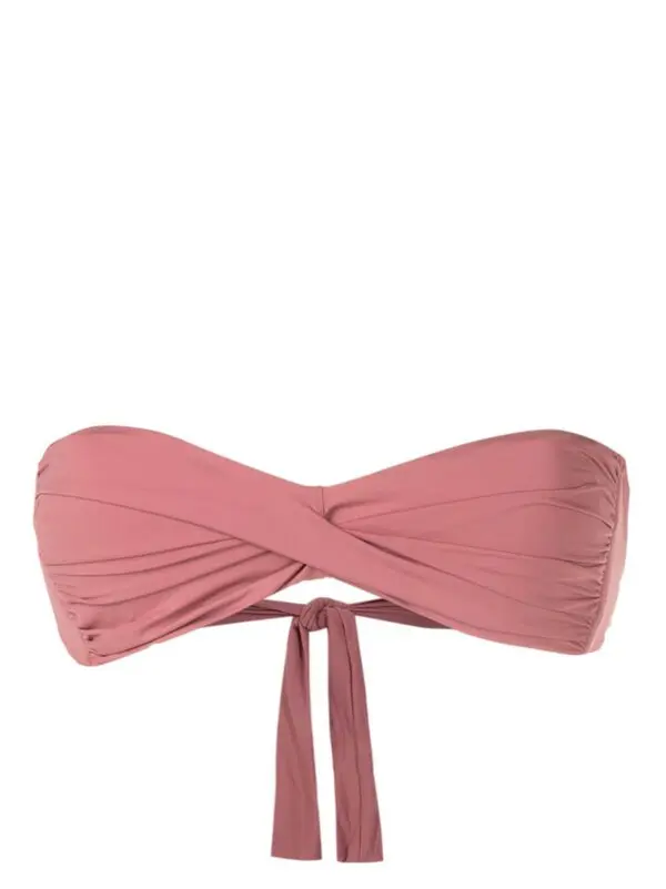 AMIR SLAMA Twist-detail Bikini Top - Pink
