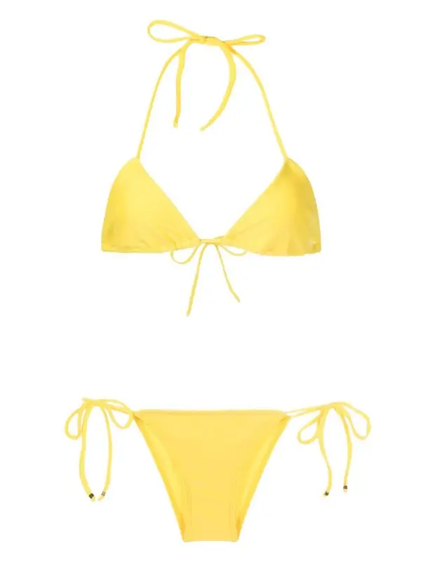 AMIR SLAMA Halterneck Triangle Bikini - Yellow