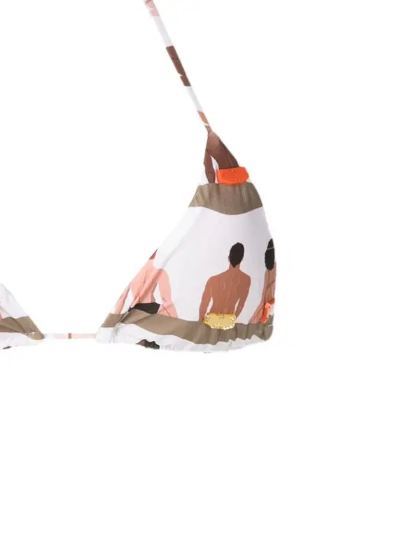 AMIR SLAMA Graphic-print Halterneck Bikini