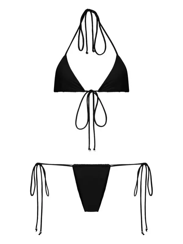 AMIR SLAMA Halterneck Triangle Bikini - Black