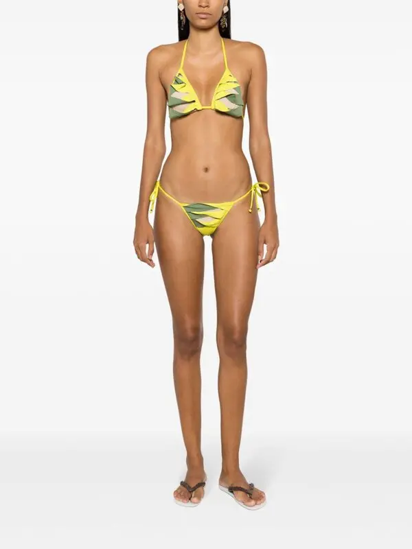 AMIR SLAMA Cut-out Triangle Bikini - Green