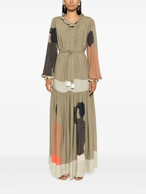 AMIR SLAMA Graphic-print Maxi Dress