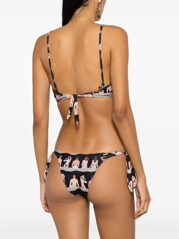 AMIR SLAMA Graphic-print Bikini Bottom