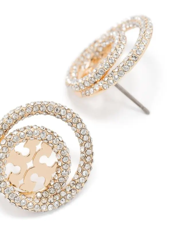 Tory Burch Double T Crystal-embellished Earrings