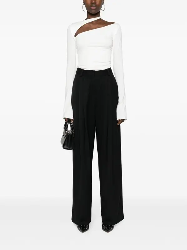 MANURI Cut-out Detail Blouse - White