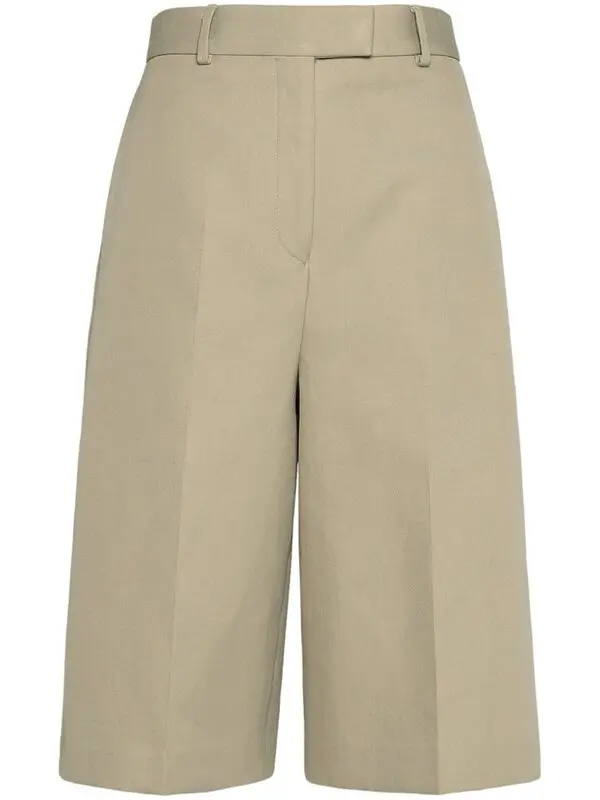 FERRAGAMO Cotton-silk Tailored Shorts