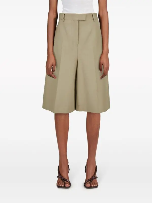 FERRAGAMO Cotton-silk Tailored Shorts