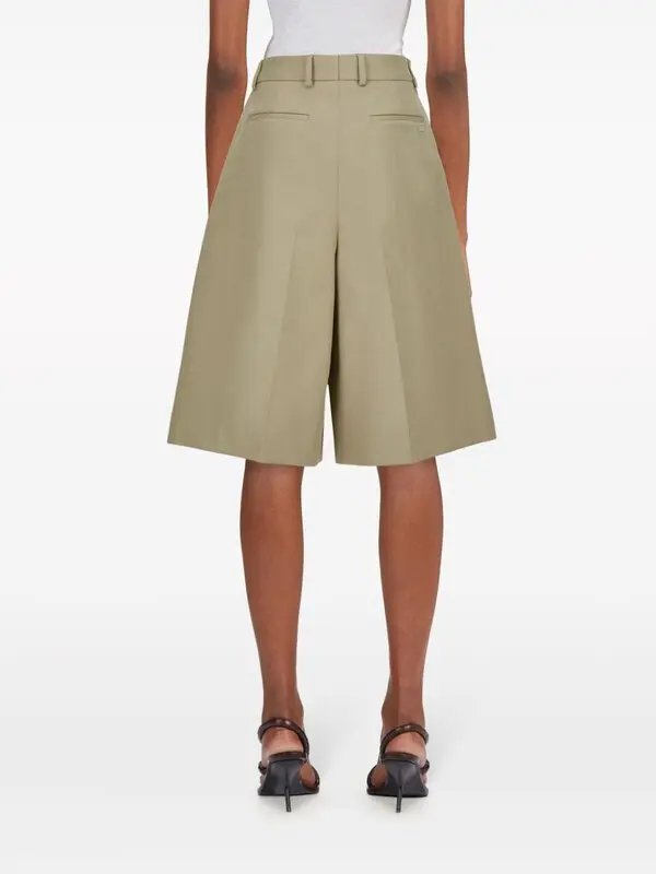 FERRAGAMO Cotton-silk Tailored Shorts