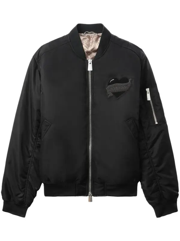 CHARLES JEFFREY Logo-appliqué Bomber Jacket