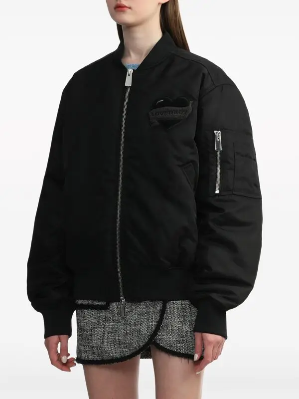 CHARLES JEFFREY Logo-appliqué Bomber Jacket