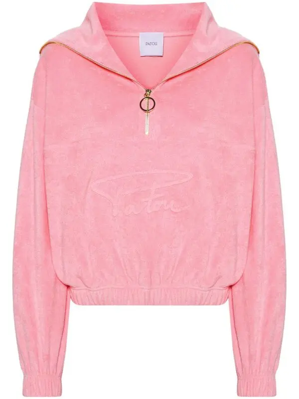 PATOU Half-zip Terrycloth Hoodie